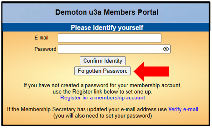 Renewal with a Beacon Members Portal email and password login - Odiham ...
